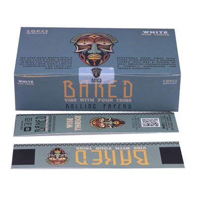 BAKED Wise Thrice White king size rolling paper ( full box ) Pack of 50