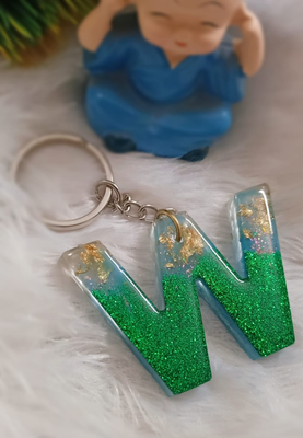 Resin Alphabet keychain W1