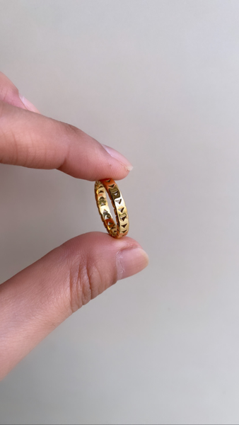 Triangle Band Gold Ring