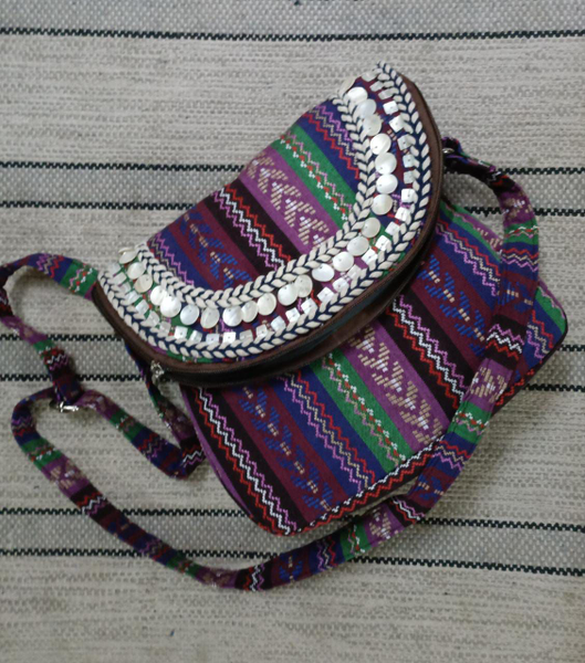 Cotton Sling Bag In Multicolour Design With Handwork