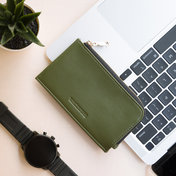 Olivia Card wallet - olive green