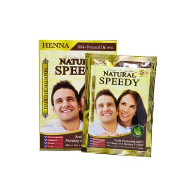 Natural Speedy Henna Natural Brown Hair Dye Shampoo - 30ml