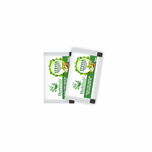 Herbshala Stevia Sachets | 100% Natural Zero Calorories Sweetener ...