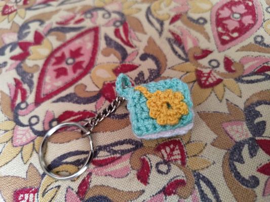 Crochet Mini Book - Keychain