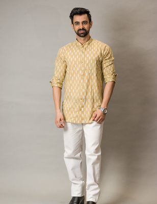 Hand block print men shirt
