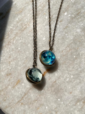 Resin spherical moon jewellery