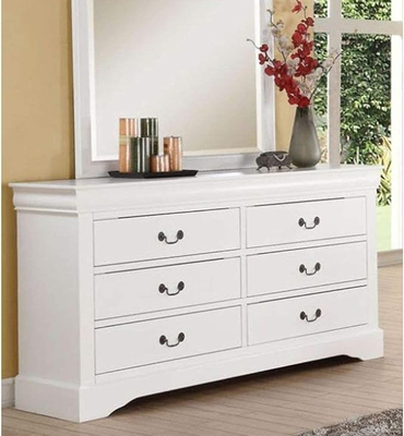 Wood Dresser with 6 Drawers, Traditional Style 6 Drawers Dresser, Chest ...