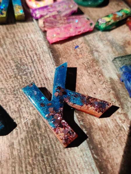 Alphabet Resin Keychains
