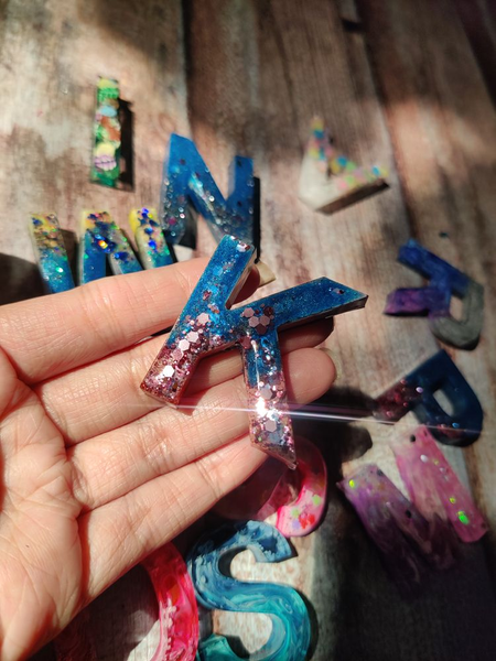 Alphabet Resin Keychains
