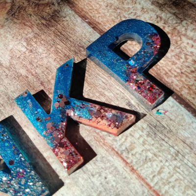 Alphabet Resin Keychains