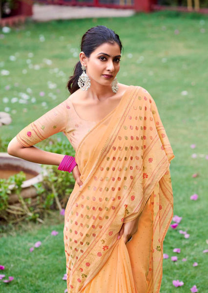 Sita Raman Organge Georgette Saree