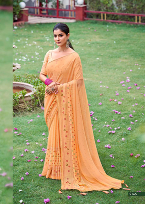 Sita Raman Organge Georgette Saree