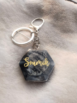 Geode Theme Resin Keychain