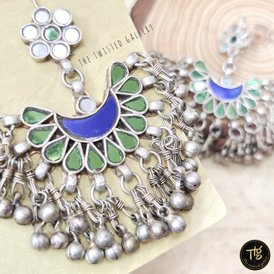 Boho chaand mirror dangler