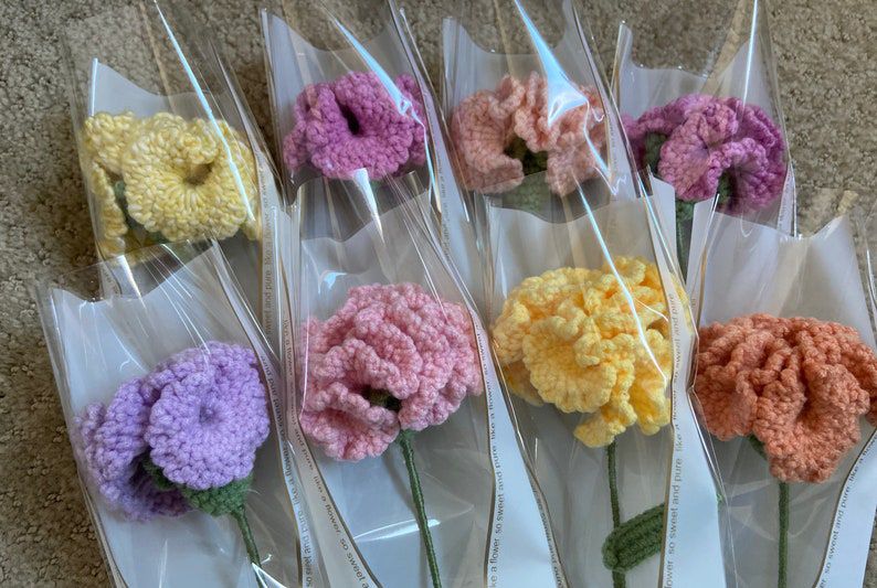 Handmade Flower - Carnation (Pack of 4), bouquet