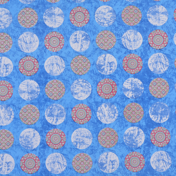 Indigenous Handicrafts Screen Printed Geometric Cotton Double Bed Sheet