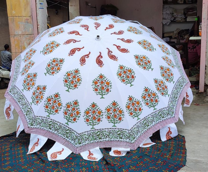 Hand Block Printed Umbrella
