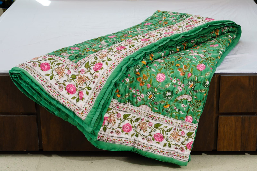 Hand Block Printed Quilt