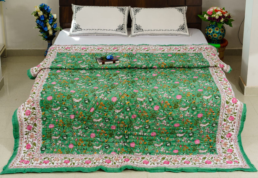 Hand Block Printed Quilt