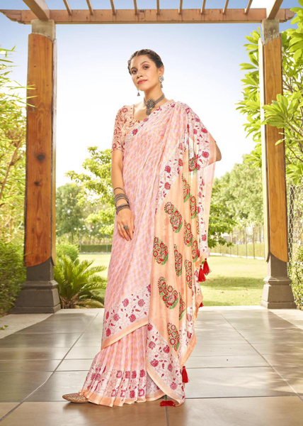 Chiffon With Foil Print & Sirosvaki Work & Fancy Fumka ( Latkan ...