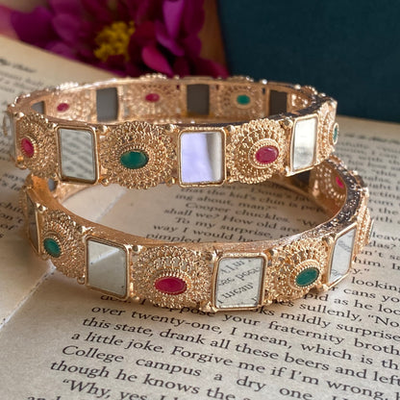 Rose gold mirror kadas