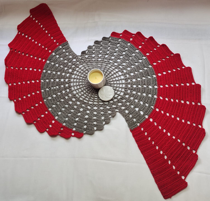 Crochet Pinwheel/ Spiral Table Runner