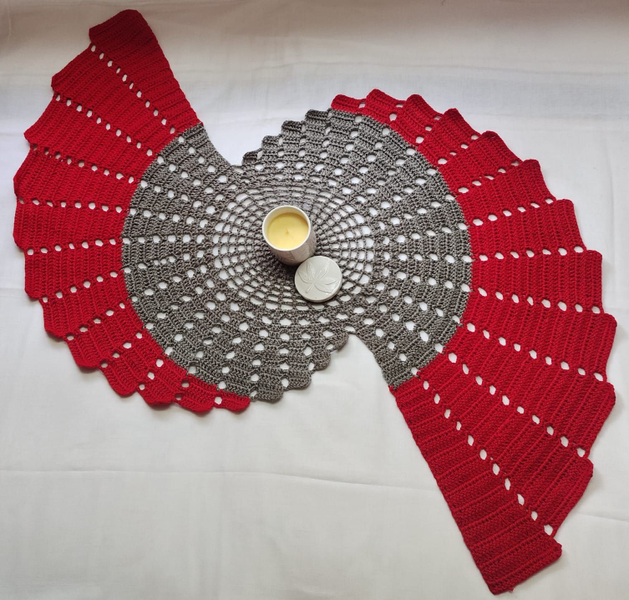 Crochet Pinwheel/ Spiral Table Runner