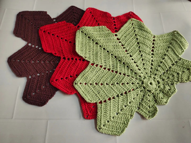 Crochet Maple Leaf Doily