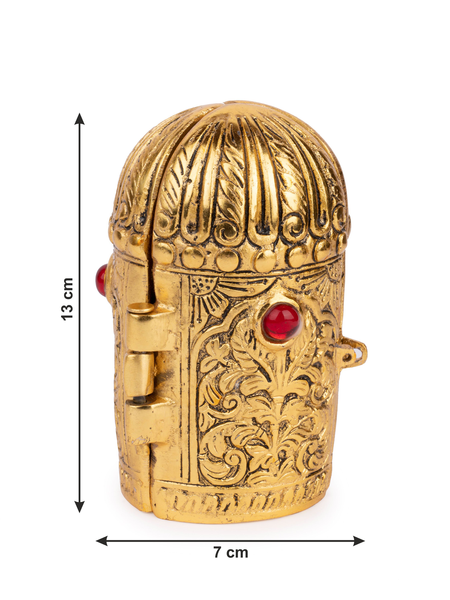 Metal Round Folded Temple Ram Darbar Decorative Showpiece