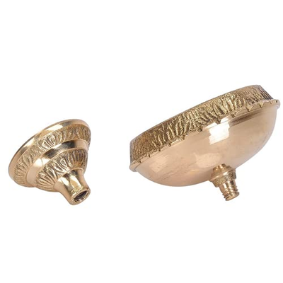 KUVI Pure Brass KUBER-DEEP Stand Diya's for Pooja Hand Engraved Diya ...
