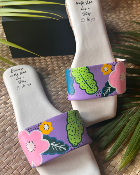 lavender love SQ. toe slides