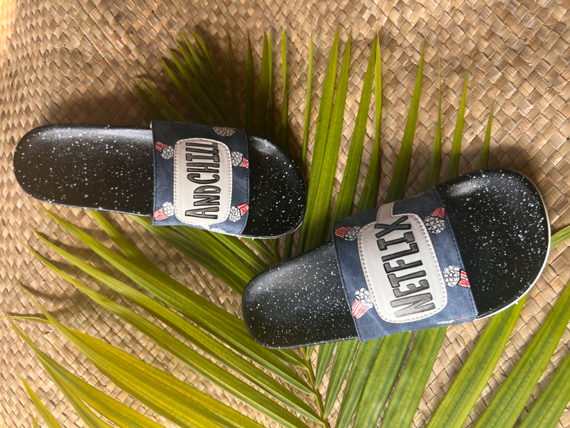 netflix & chill men's slides