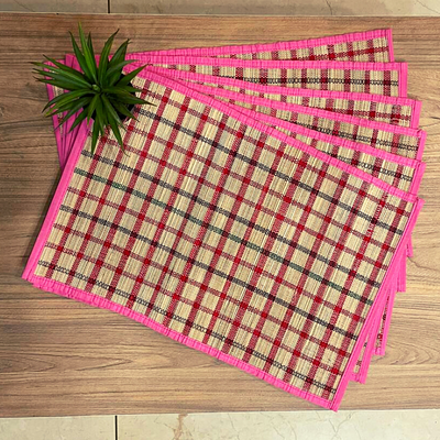 Pink Bamboo Table Mats