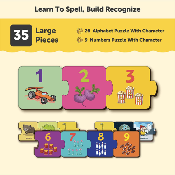 Wooden Match & Learn Letter and Number 2+ Year