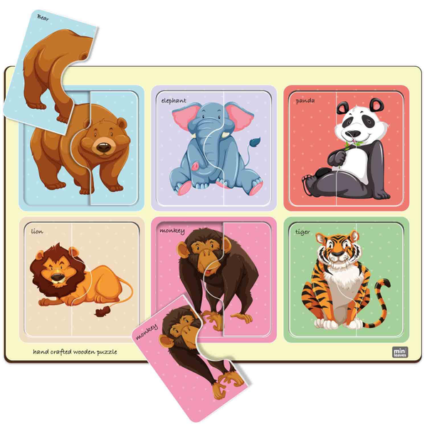 Safari Animal Friends 2 Piece Puzzles (2-3 Years)