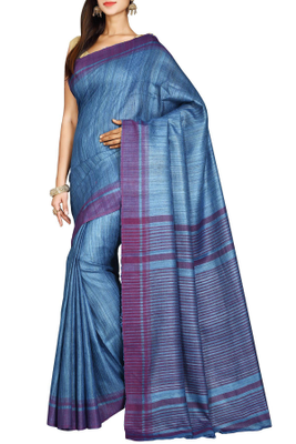 Pure Tussar Gicha Silk Saree With Silk Mark