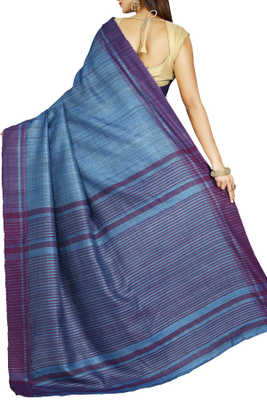 Pure Tussar Gicha Silk Saree With Silk Mark