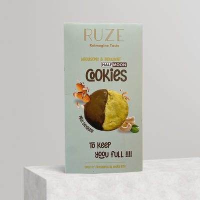 Combo Offer - Ruze Jam Filling Half Moon Dark and Milk Chocolate Cookies