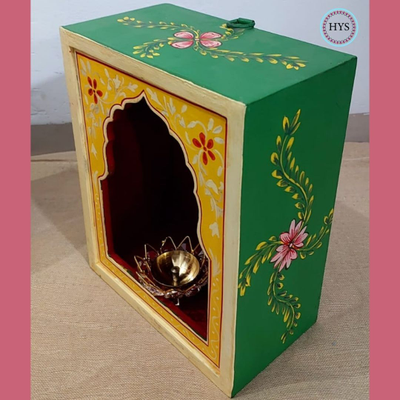 Vintage Stlye Handpainted Display Shelf /box Shelf .woodmade.green