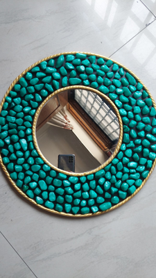 Mirror And Stone Handcrafted Modern Wall Decor