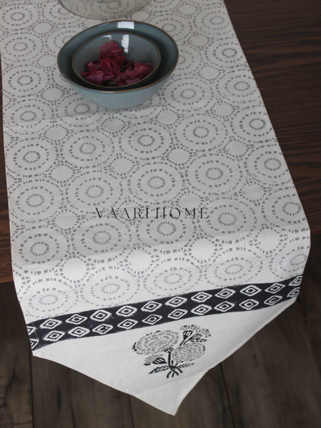 Cotton Block Printed Table Runner- Design 2