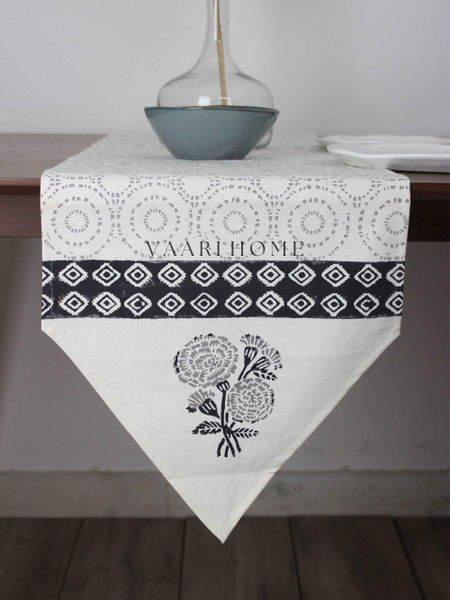Cotton Block Printed Table Runner- Design 2