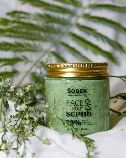 Nature's Nectar(green tea & neem) face and body scrub | Exfoliate, acne ...