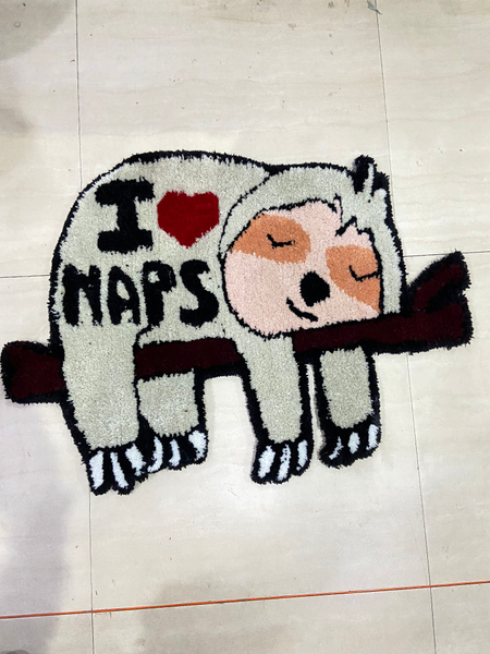I am Sloth - I love Naps - Handmade Custom Rug