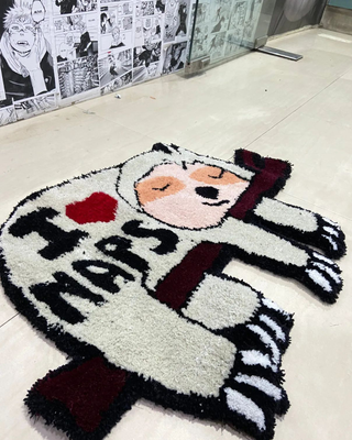 I am Sloth - I love Naps - Handmade Custom Rug